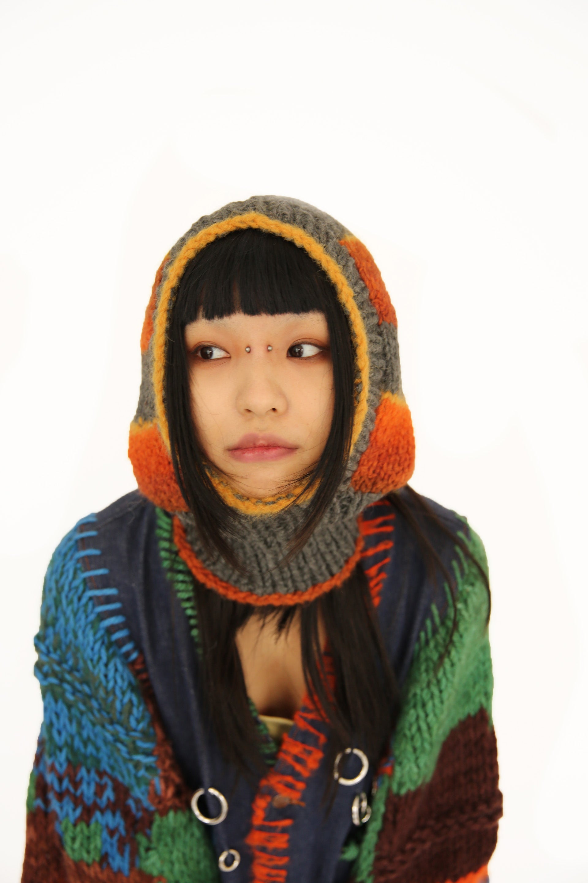 SUNSET & GREY GRADIENT BALACLAVA – SULK Knitwear